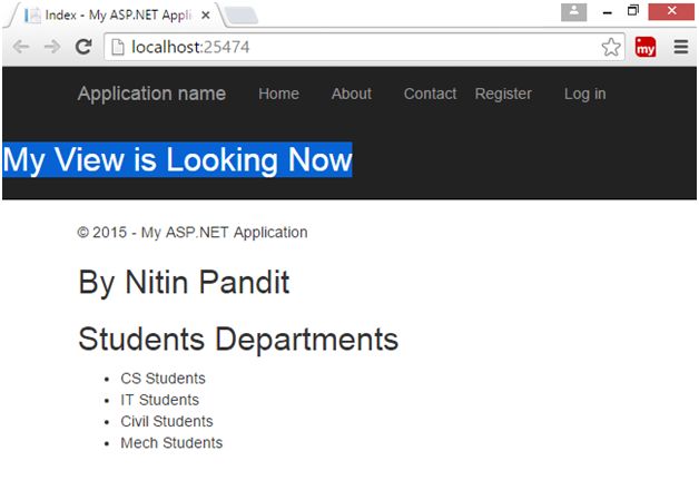 Using Partial Views In Asp Mvc 5 0 Part 7